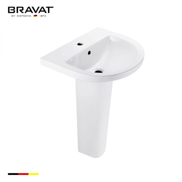 Chậu rửa lavabo Bravat C22212W-ENG âm bàn